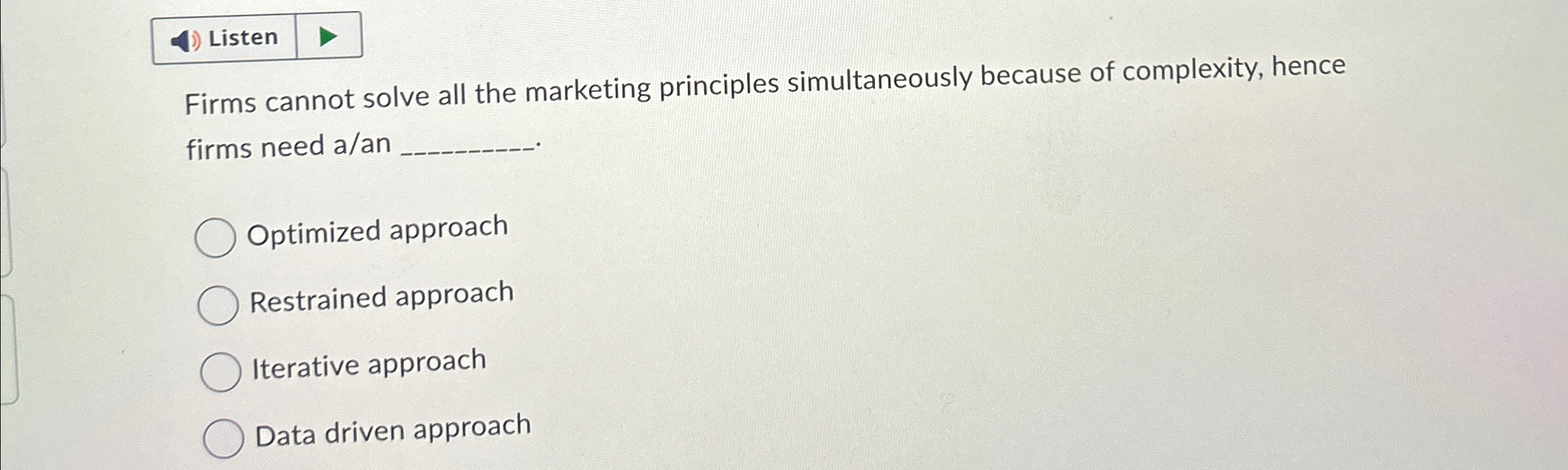 Solved Firms cannot solve all the marketing principles | Chegg.com