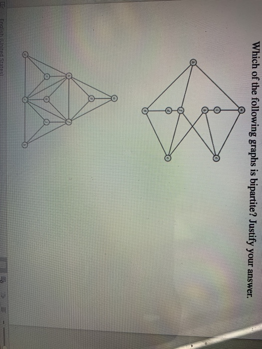 Solved Which of the following graphs is bipartite? Justify | Chegg.com