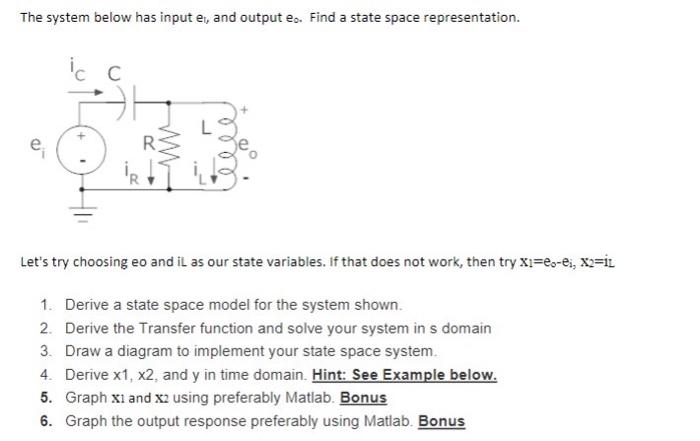 Solved The system below has input e1, and output e0. Find a | Chegg.com