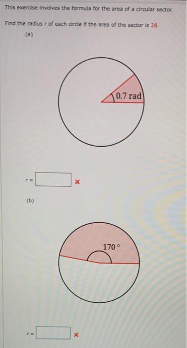 Solved This exercise involves the formula for the area of a | Chegg.com