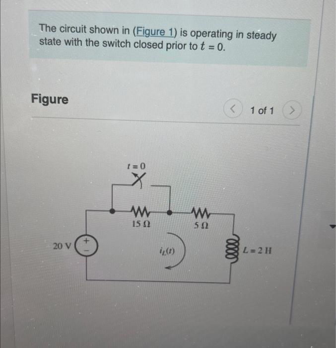 Solved The circuit shown in (Figure 1) is operating in | Chegg.com