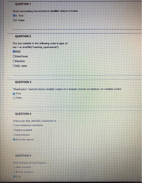 Solved Batch processing has accesa to arraliah amount of | Chegg.com