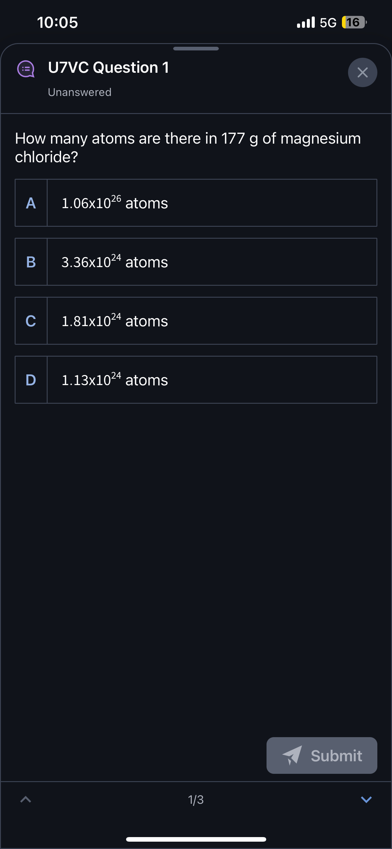 Solved How many atoms are there in 177 ﻿g of | Chegg.com