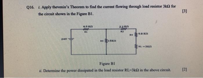 Solved Q16. 1. Apply thevenin's Theorem to find the current | Chegg.com