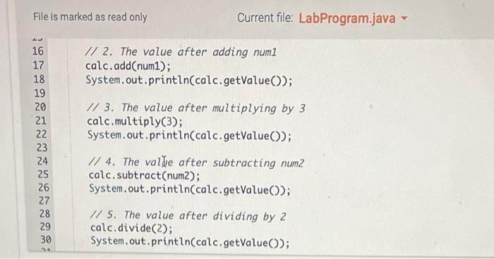 Solved In the file Calculator.java, write a class called | Chegg.com