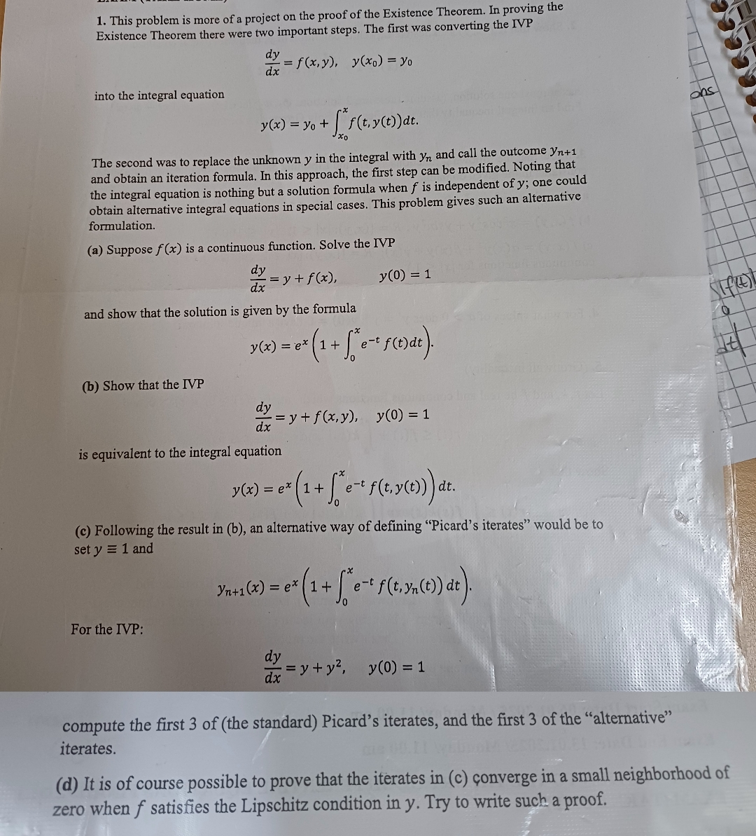 Solved This problem is more of a project on the proof of the | Chegg.com