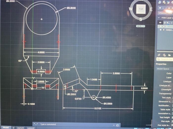 Solved Please create an isometric autocad drawing Create a | Chegg.com