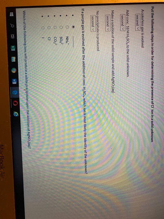 Solved Put the following steps in order for determining the | Chegg.com