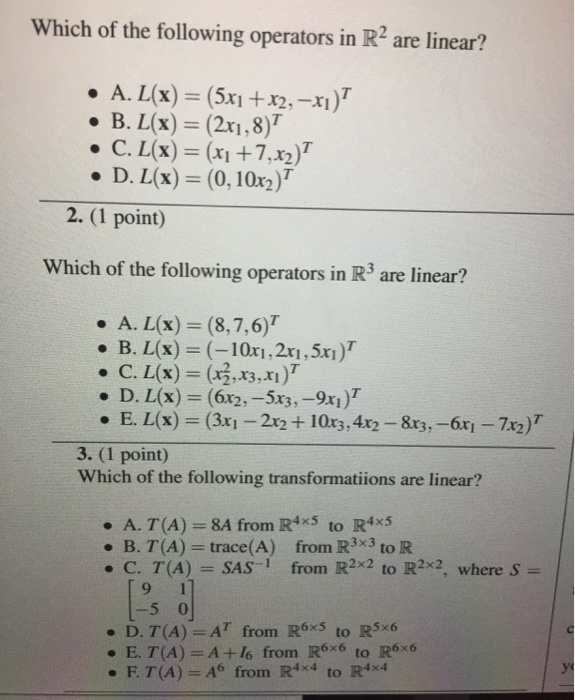 Solved (1 point) Let A be a 3 x 4 matrix with reduced row | Chegg.com