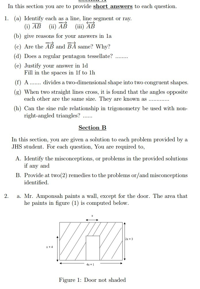 Solved In this section you are to provide short answers to | Chegg.com