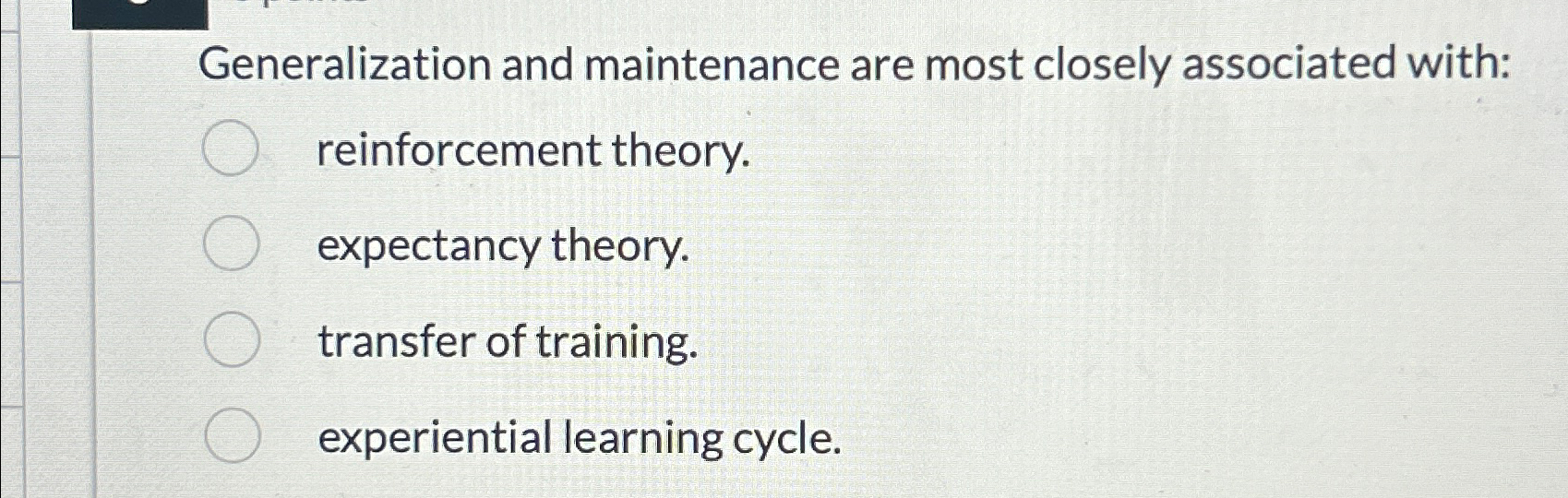 Solved Generalization and maintenance are most closely | Chegg.com