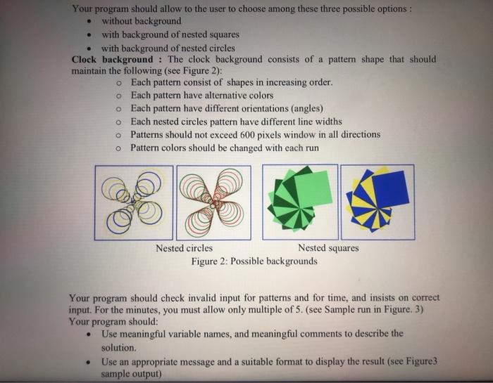 Solved Design a program that draws these shapes by using the | Chegg.com