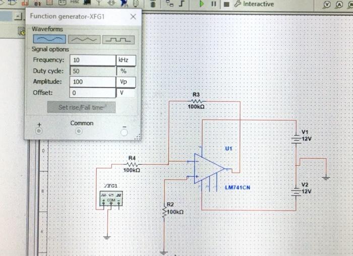 Solved 115C 0 Interactive x 2. Function generator-XFG1 | Chegg.com