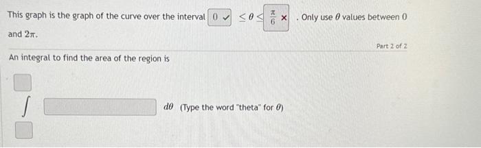 Solved One branch of the curve r=3sin(3θ) is shown.This | Chegg.com