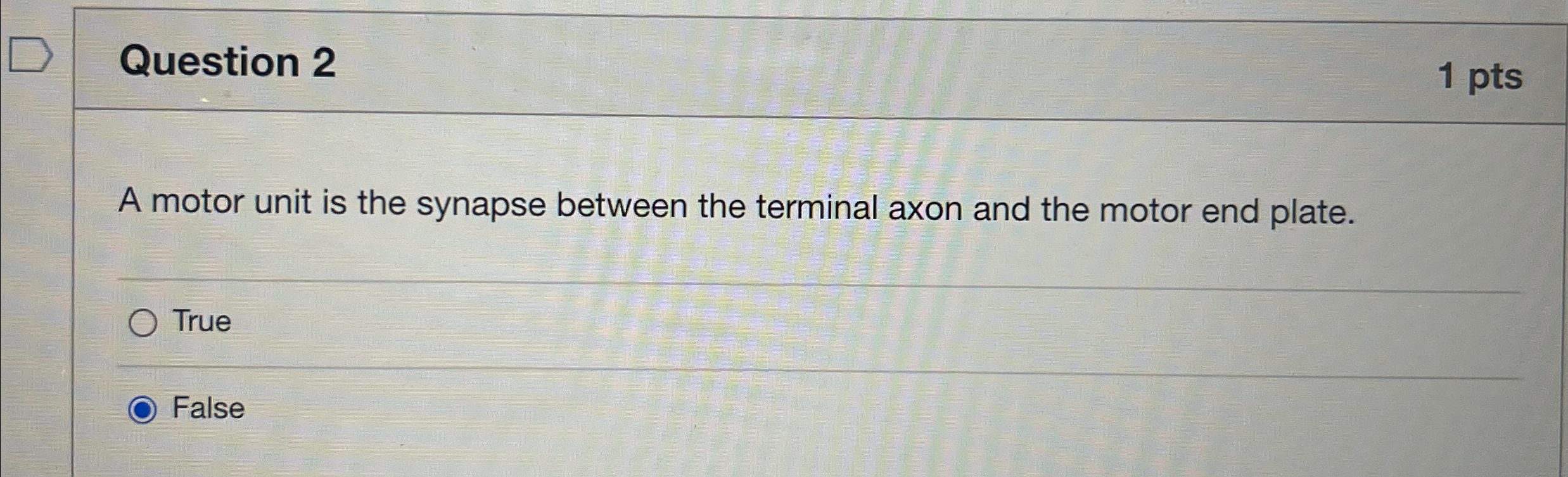 Solved A motor unit is the synapse between the terminal axon | Chegg.com