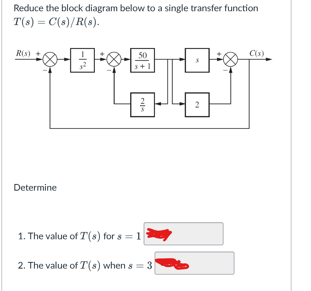 Solved Reduce the block diagram below to ﻿a single transfer | Chegg.com