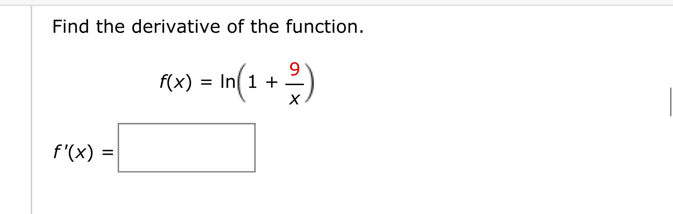 Solved Find the derivative of the | Chegg.com