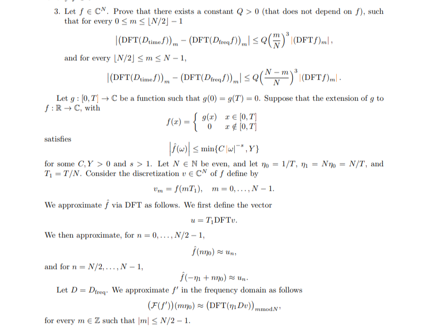 Solved Numerical Fourier Analysis Let DFT and IDFT denote | Chegg.com