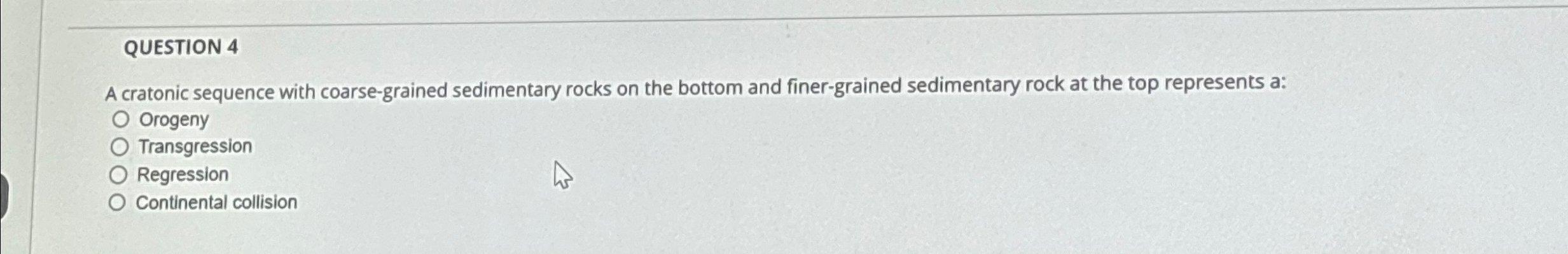 Solved QUESTION 4A cratonic sequence with coarse-grained | Chegg.com