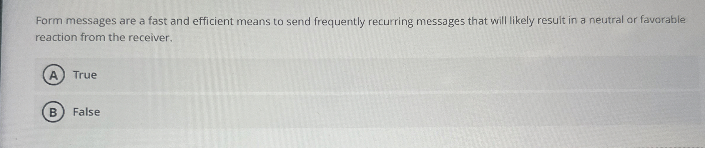 Solved Form messages are a fast and efficient means to send | Chegg.com