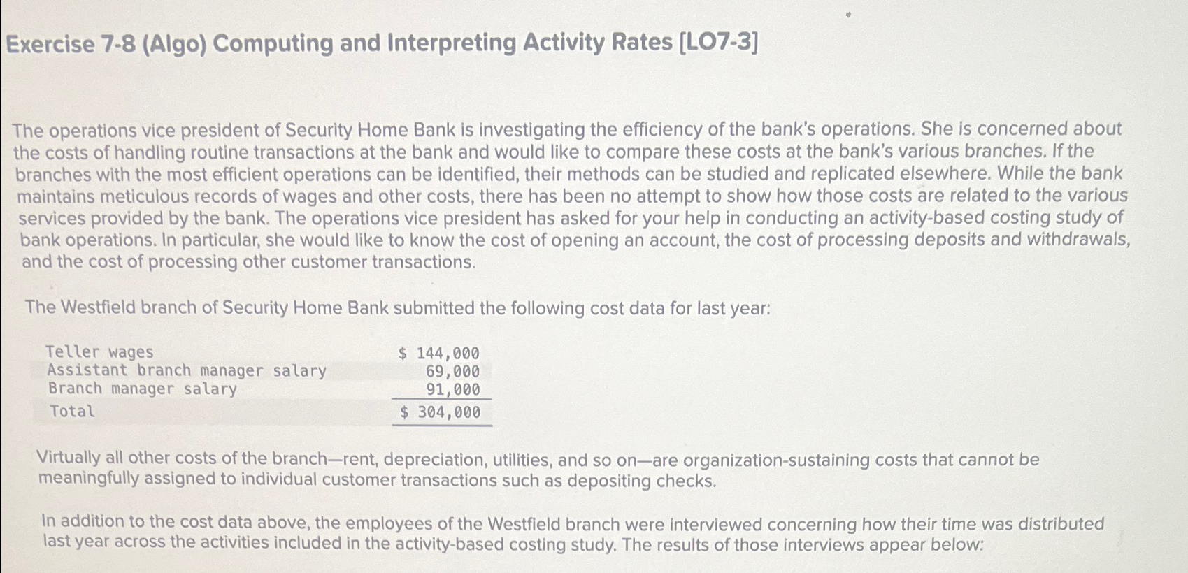 Exercise 7-8 (Algo) ﻿Computing and Interpreting | Chegg.com