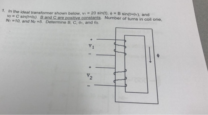 Solved 7. In the ideal transformer shown below, V1 = 20 | Chegg.com