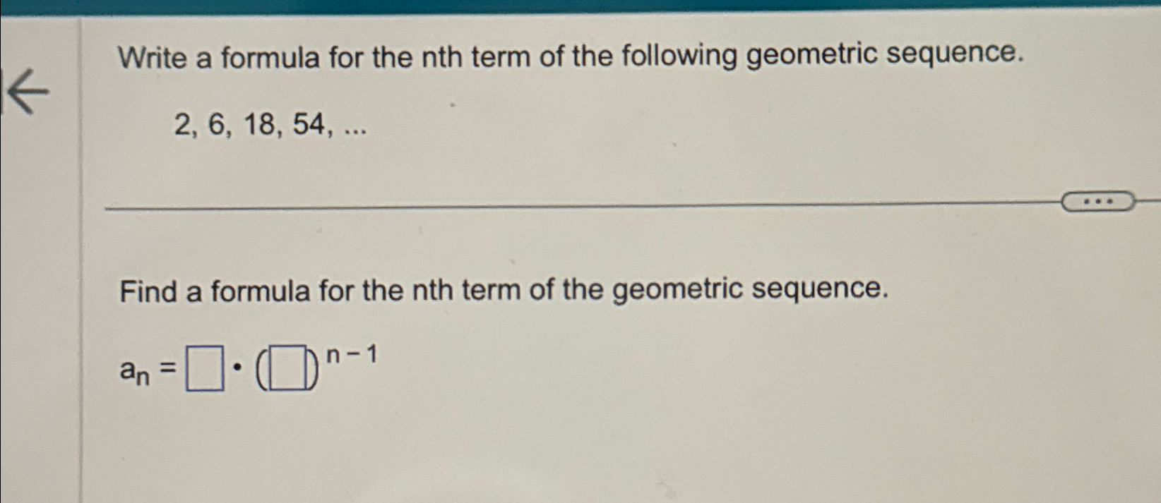 Solved Write a formula for the nth term of the following | Chegg.com