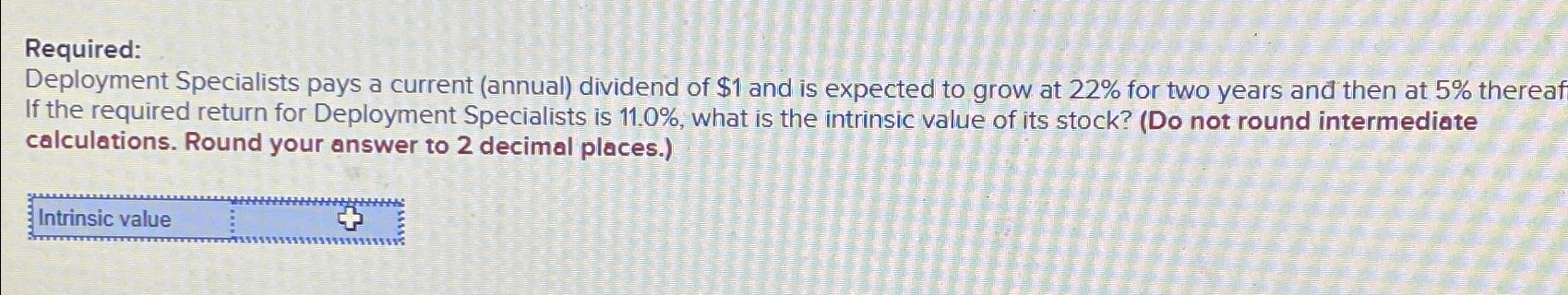 Solved Required:Deployment Specialists pays a current | Chegg.com