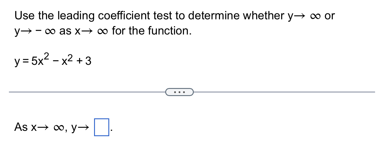 Solved Use the leading coefficient test to determine whether | Chegg.com