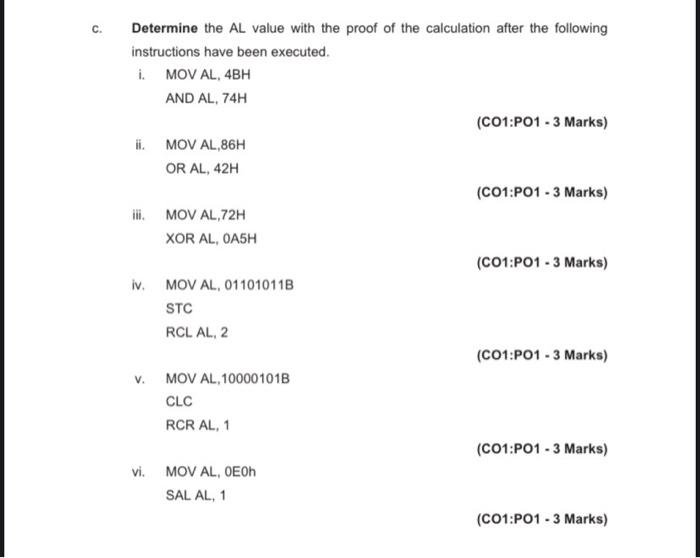 Solved C. Determine the AL value with the proof of the | Chegg.com