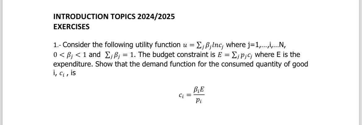 Solved INTRODUCTION TOPICS 2024/2025EXERCISES1.- ﻿Consider | Chegg.com