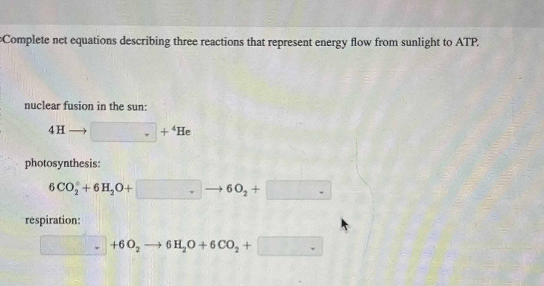 Solved Complete net equations describing three reactions | Chegg.com