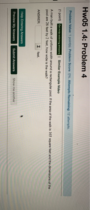 Solved Hw05 1.4: Problem 4 Problem Value: 1 point(s). | Chegg.com