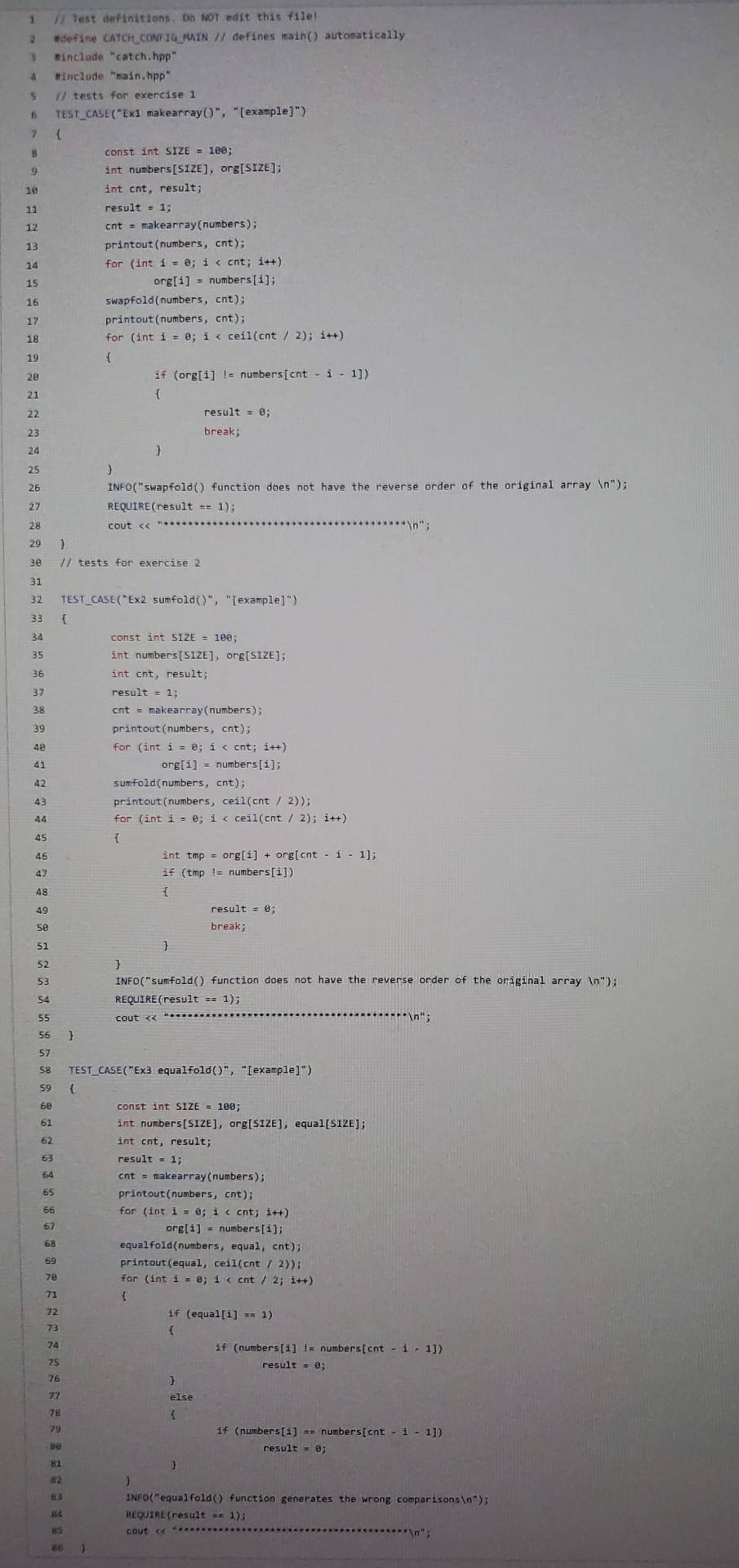 Solved Programming Lab 7-3 : folding | Chegg.com