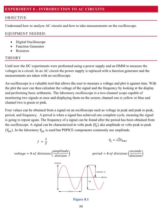 Solved Until now the DC experiments were performed using a | Chegg.com