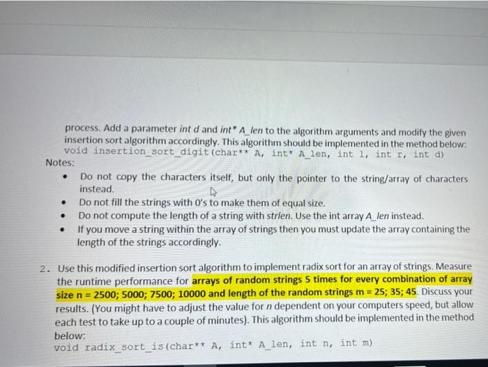 Solved Part 2: Radix-sort on strings (80 points) The class | Chegg.com