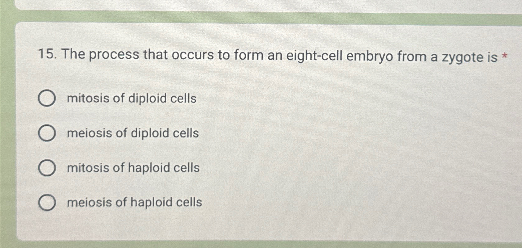 Solved The process that occurs to form an eight-cell embryo | Chegg.com