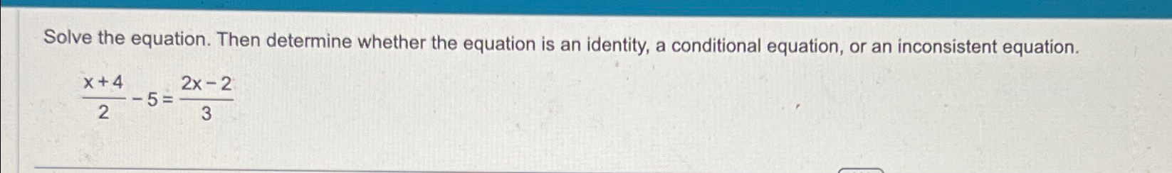 Solved Solve the equation. Then determine whether the | Chegg.com