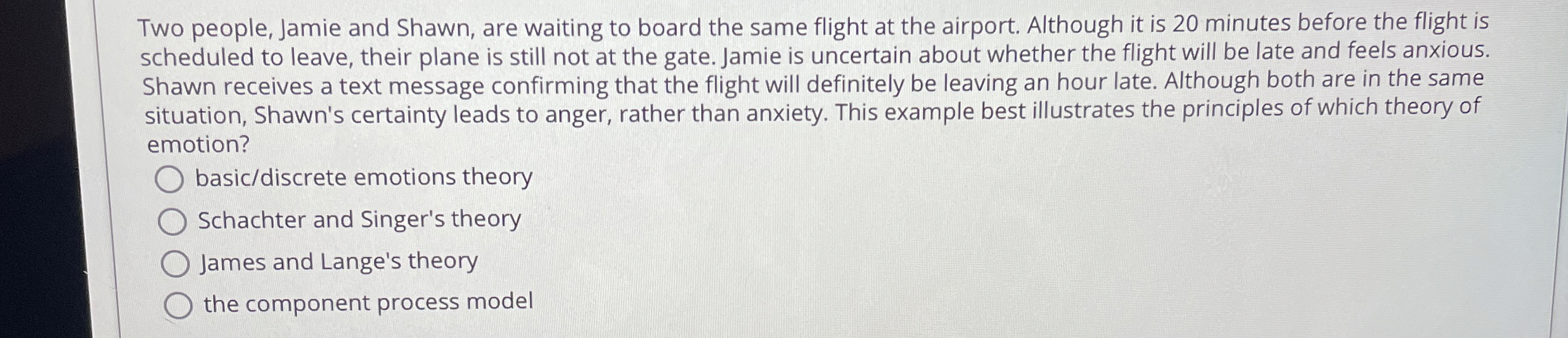Solved Two people, Jamie and Shawn, are waiting to board the | Chegg.com