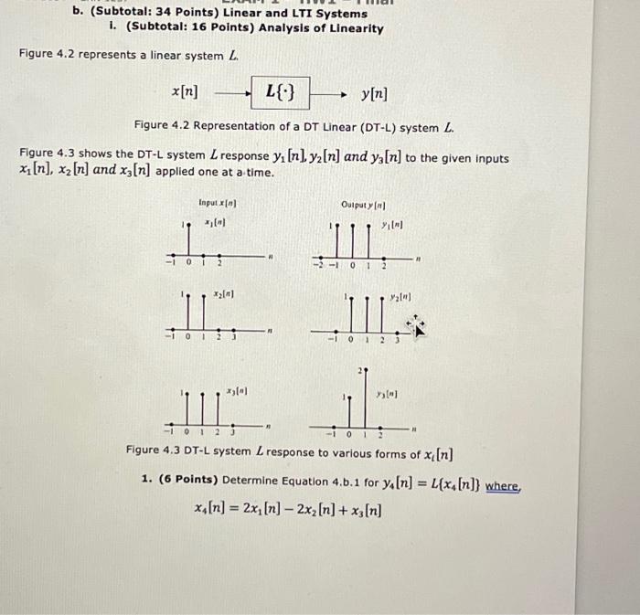 Solved b. (Subtotal: 34 Points) Linear and LTI Systems i. | Chegg.com