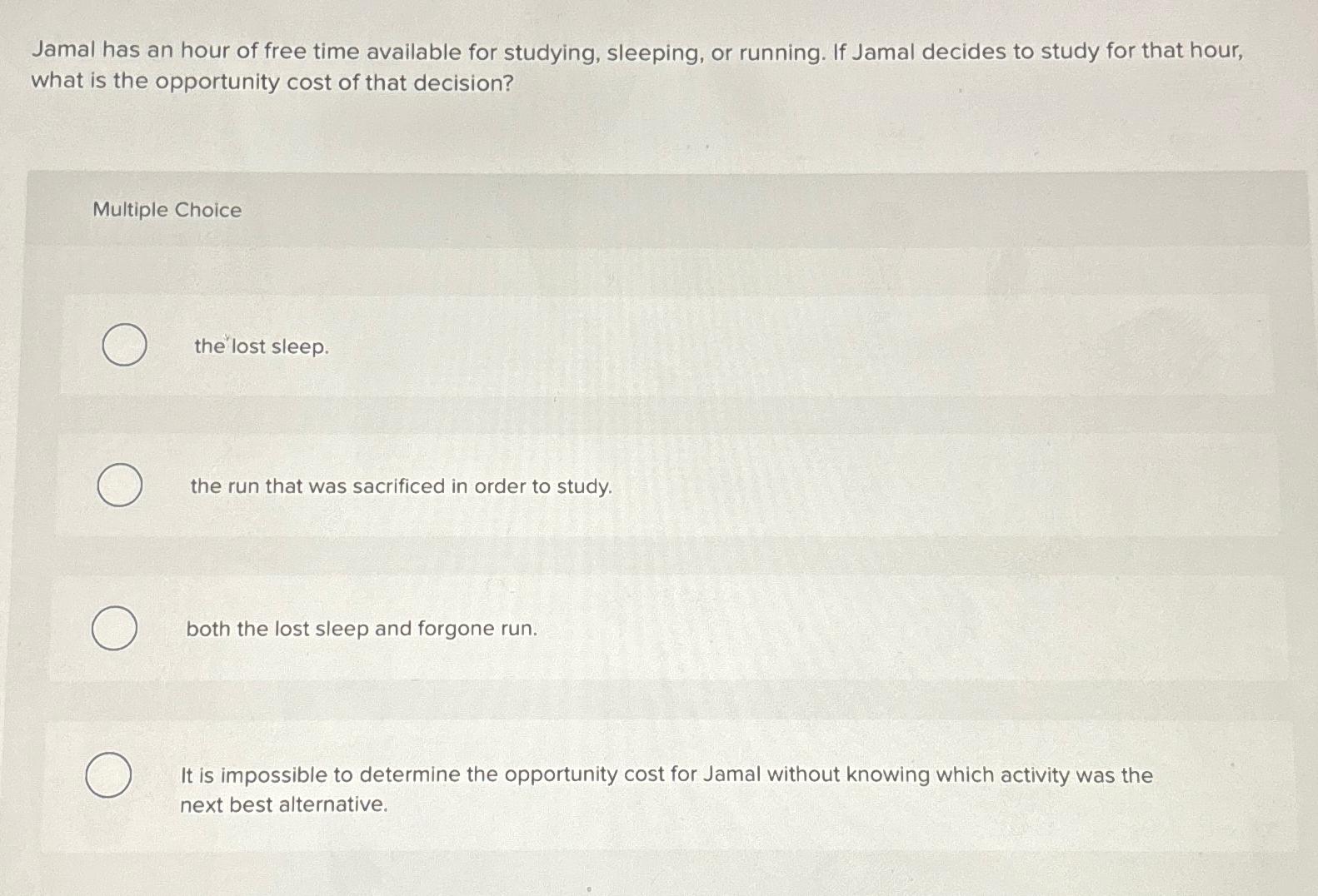 Solved Jamal has an hour of free time available for | Chegg.com