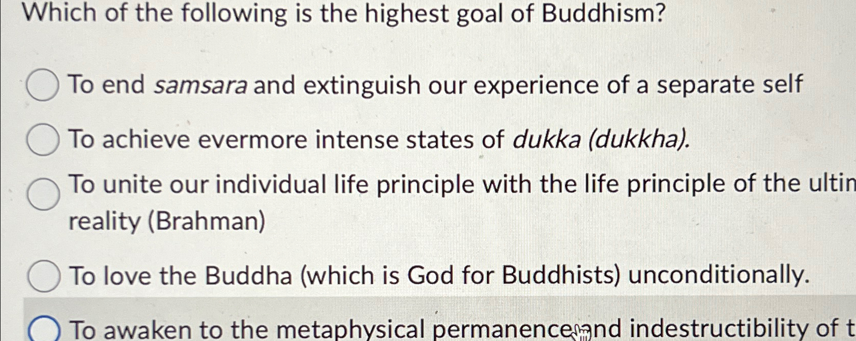 Solved Which of the following is the highest goal of | Chegg.com