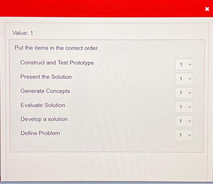 Solved Put the items in the correct order. Construct and | Chegg.com