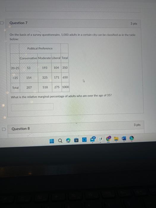 Solved On the basis of a survey questionnaire, 1,000 adults | Chegg.com
