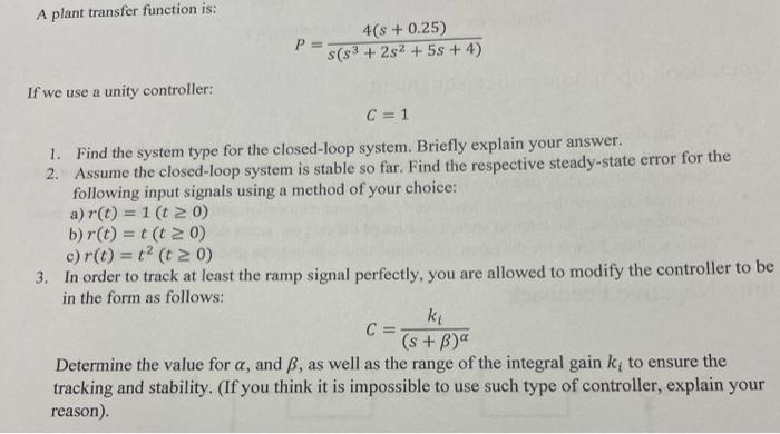 Solved Figure I Unity Negative Feedback The unity feedback | Chegg.com