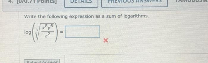 Solved Write the following expression as a sum of | Chegg.com