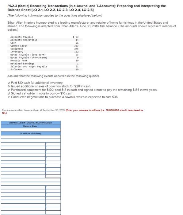 Solved PA2-3 (Static) Recording Transactions (in a Journal | Chegg.com