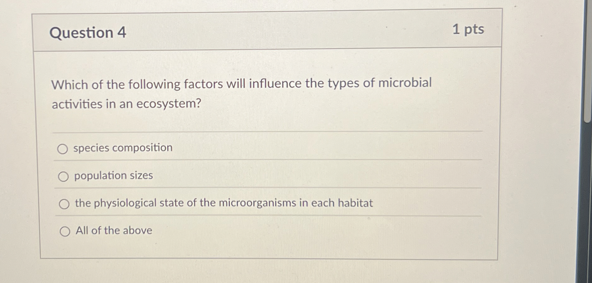 Solved Question 41 ﻿ptsWhich of the following factors will | Chegg.com