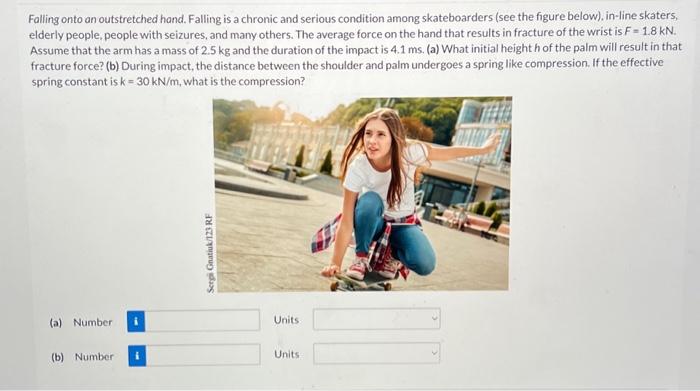 Solved Falling onto an outstretched hand. Falling is a | Chegg.com