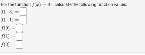 Solved For the function f(x)=6x, ﻿calculate the following | Chegg.com